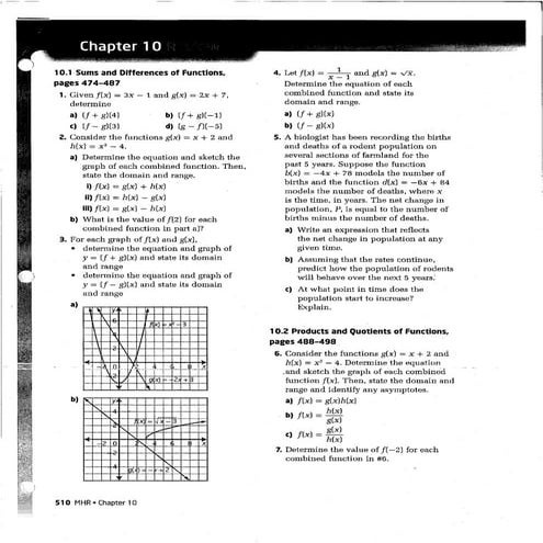 PC 30 - Ch. 10 review assignment Answer key | PDF
