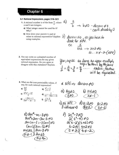 Mrs. Sack's Pre-Calc20 Ch. 9 review assignment answer key | PDF | Fiction | Books and Literature