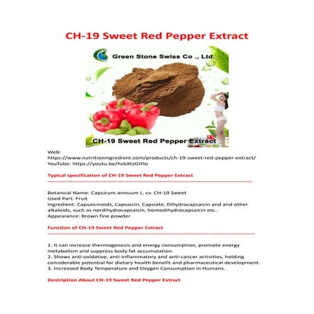 CH-19 Sweet Red Pepper Extract Price, for sale -Green Stone.docx