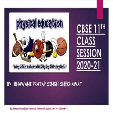 physical education unit 1 class 12 cbse. | PPTX