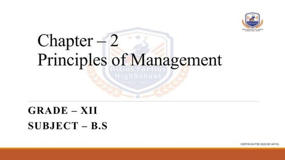 Principles of management class 12 | PPTX | Business Administration ...