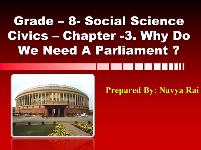 parliamentary government class 8 sst civics | PPTX