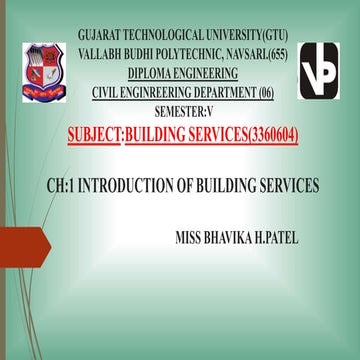 introduction of building services | PPTX