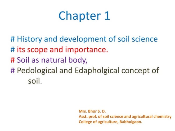 Soil, Pedological and Edaphological Concepts | PPTX | Gardening | Home ...