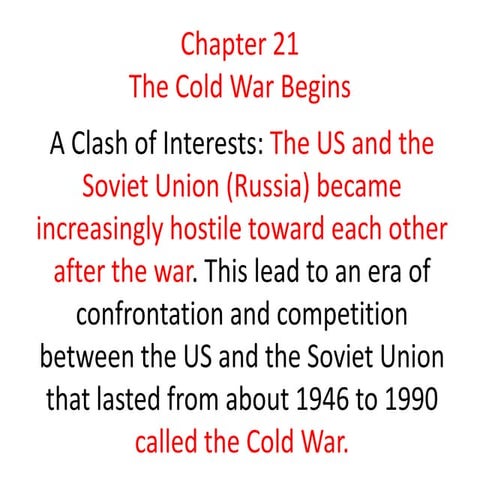 Ch. 21 reg cold war | PPT