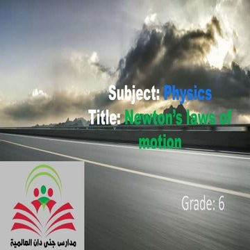 Ch.2 l.3 (newton's laws of motion),physics. gr.6 a | PPT