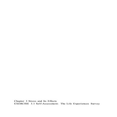 Life Change Stress Test | PDF