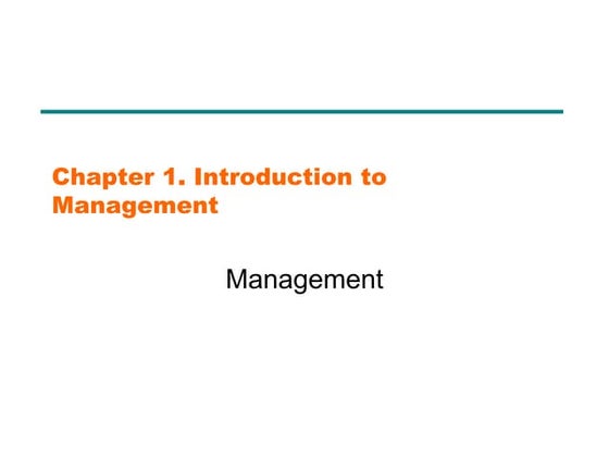 Introduction to Management (BBA I) | PPTX