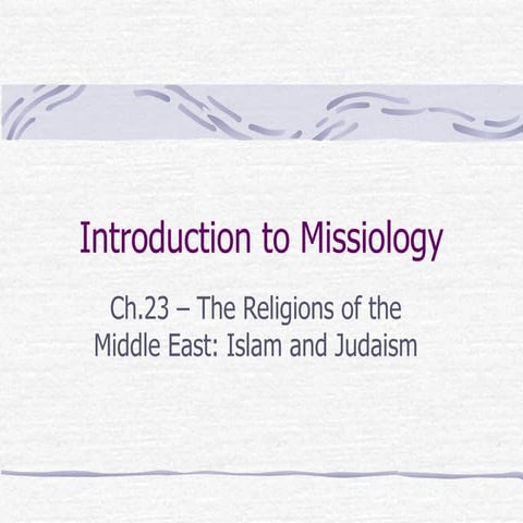 Ch.23 islam & judaism | PPT