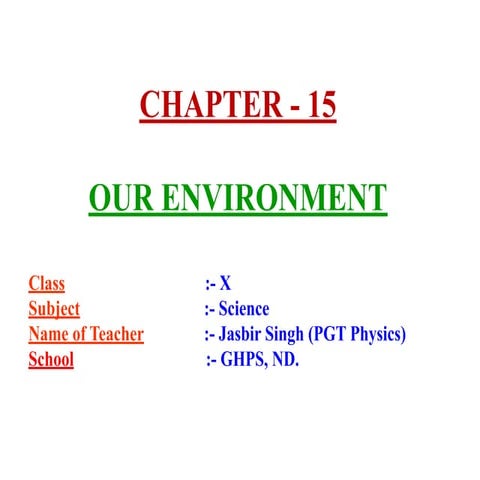 CH. 15 X OUR ENVIRONMENT.ppt.pdf | Indoor Environmental Quality | Home ...