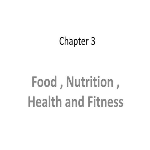 Components of Food | PPTX