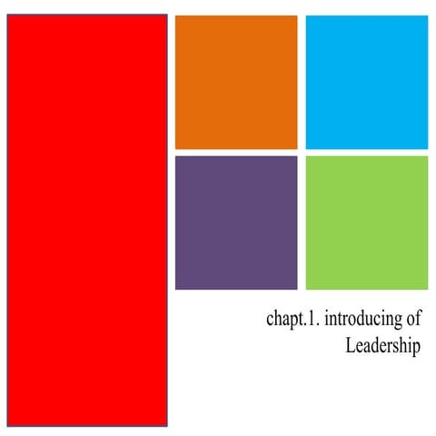 PPT Leadership Chapter 1. Introduction of Leadership | PPT