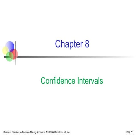 Organisation behaviour Chapter 8: Confidence intervals | PPT