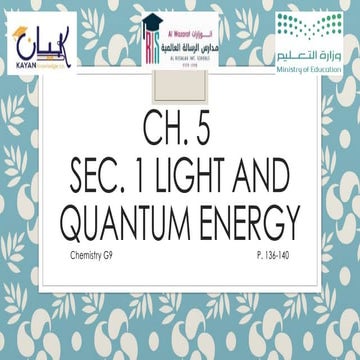 Ch.5 Sec.1.pptx Light and Quantum energy | PPTX