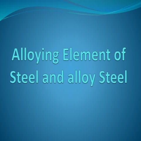 effect of alloying elements in steel | PPT