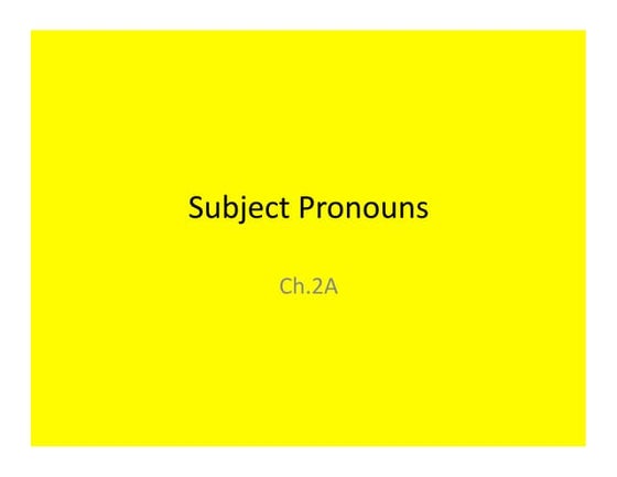 Subject.object Pronouns | PPT