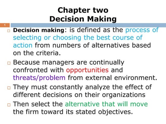 Decision making process | PPTX