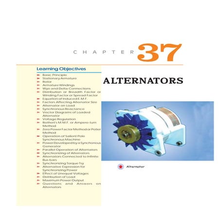-Alternators.pdf notes working principle | PDF