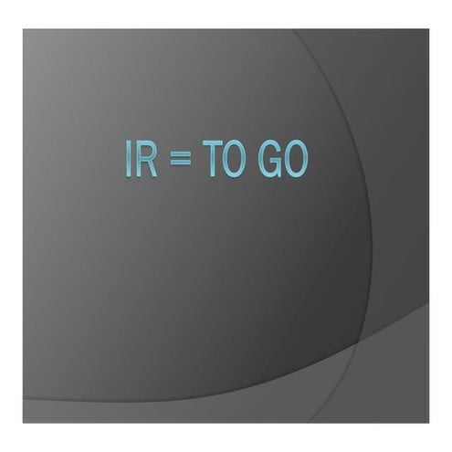 Ch.3A Notes on IR (to go) | PDF