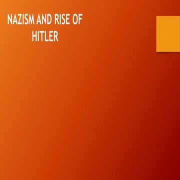 Ch-3 Nazism and the Rise of Hitler 1.pptx.ppt | Death, Injury, or ...