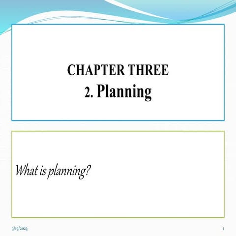CH - 3 Planning.pptx | Business | Business and Finance