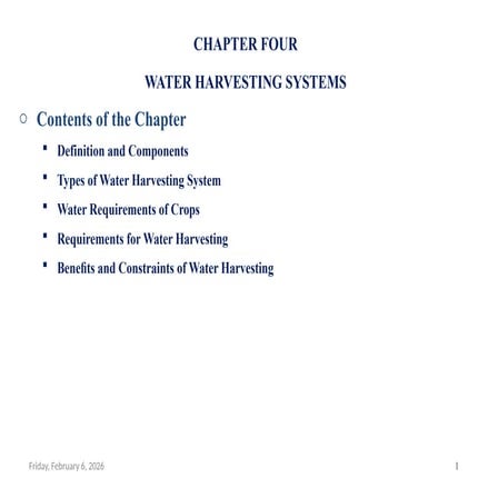 CH-3 (1).pptx Chapter three water sources | PPTX