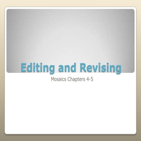Revision and Editing | PPTX