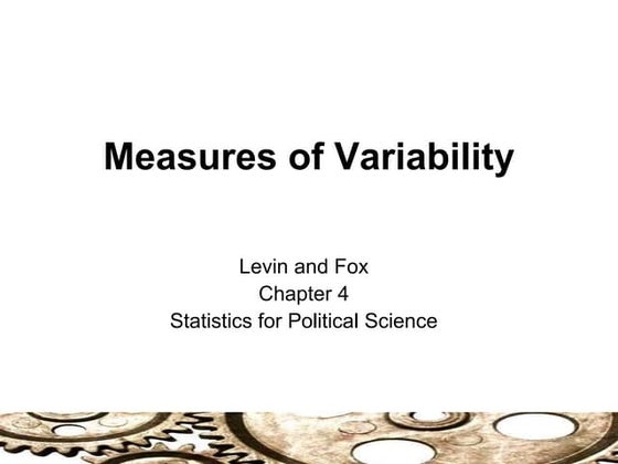 Variance And Standard Deviation Ppt