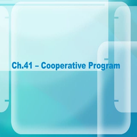 Ch.41 the cooperative program of the sbc | PPT