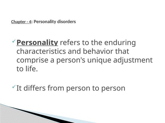 Personality Disorders come under the hierarchy of mental disorders a.pdf