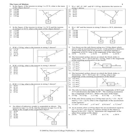 Ch.5 a test newton's laws of motion | DOC