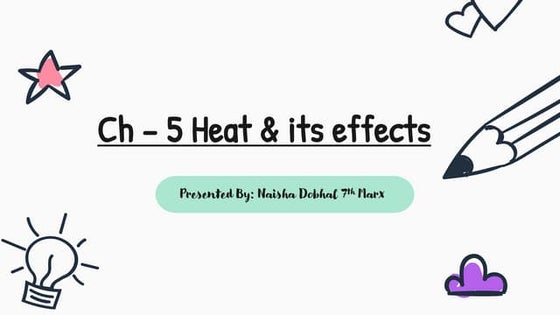 Heat and temperature grade 7 notes | PDF