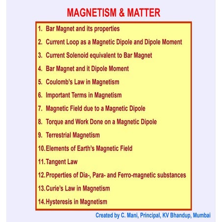 Comprehensive Study of Magnetism and Magnetic Properties of Matter | PDF