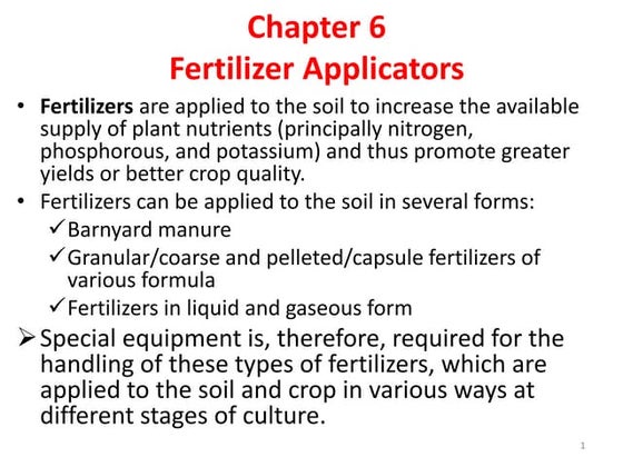Methods of fertilizer application | PPT