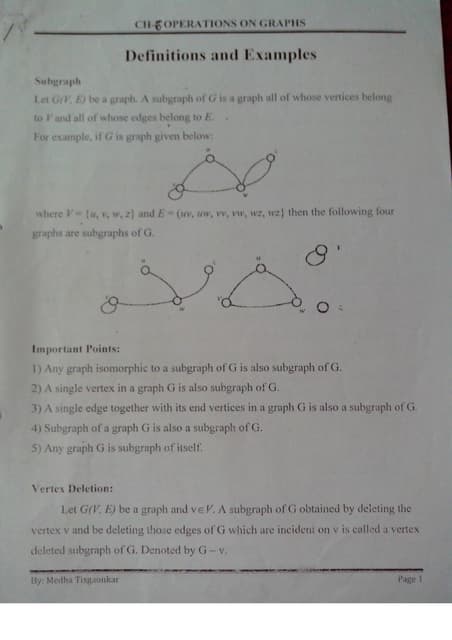 Chapter 7: CONNECTED GRAPHS | PDF