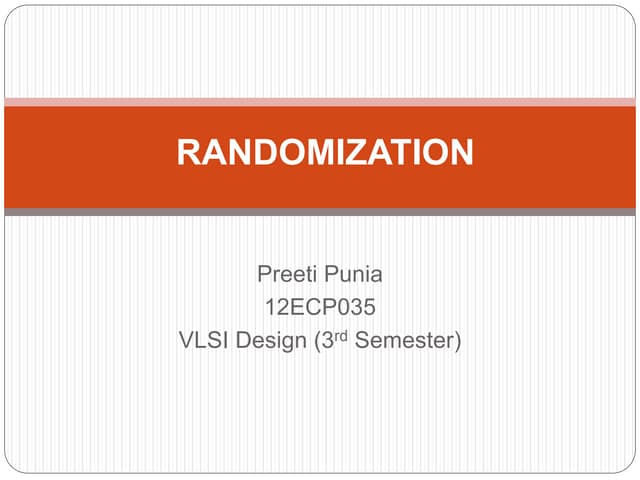 Ch 6 Randomization Ppt