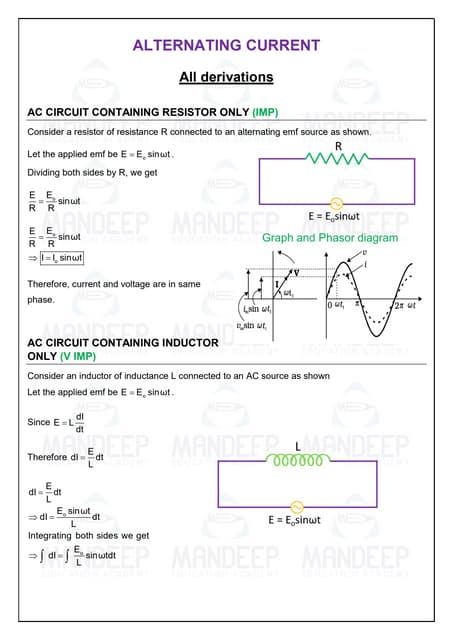 Alternating Currents Class 12 | PPT
