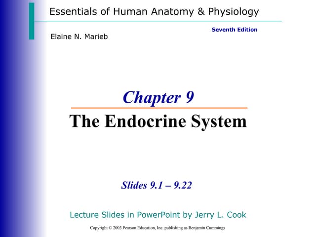 Chapter 9 endocrine SYSTEM, ENDCRINE GLANDS | PPT