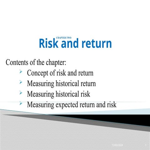 Chapter Two Return .and ?Risk_ in account | PPTX