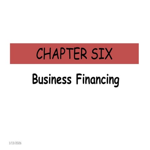 Chapter six entrepreneurship lecture notes | PDF