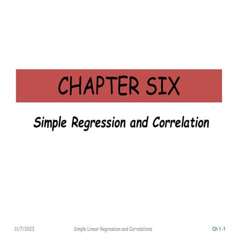 CH-VI Regression and Correlation.pptx