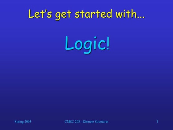 Discrete Structures. Lecture 1 | PDF
