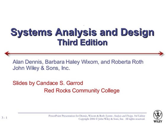 System Analysis and Design | PPTX