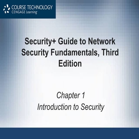 Ch01 | PPT | Information and Network Security | Computing