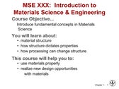 Chapter 1 Introduction to Materials Science and Engineering | PPT
