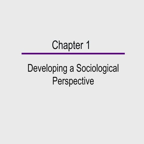 Ch01 sociological perspective | PPT