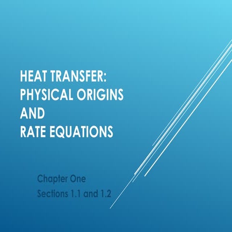 Heat transfer course : physical origins and rate equations | PPT