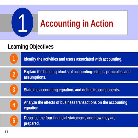 Accounting Principles - Chapter 1 (Accounting in Action) | PPTX