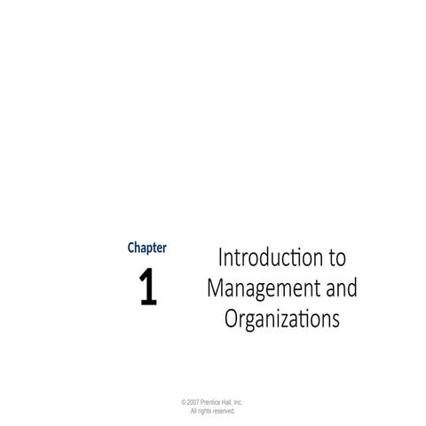 Principle of Management - Chapter # 1 | PPT