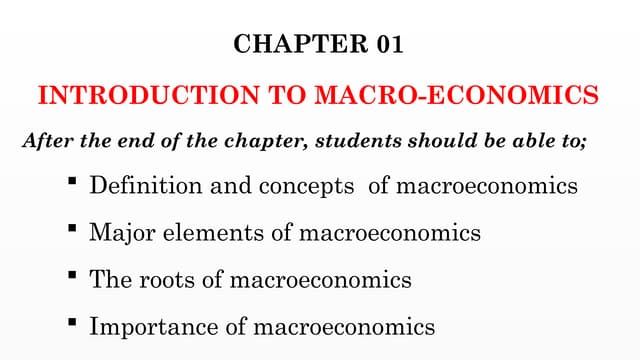 Macro Economics, Introduction, ppt.pdf. | PDF